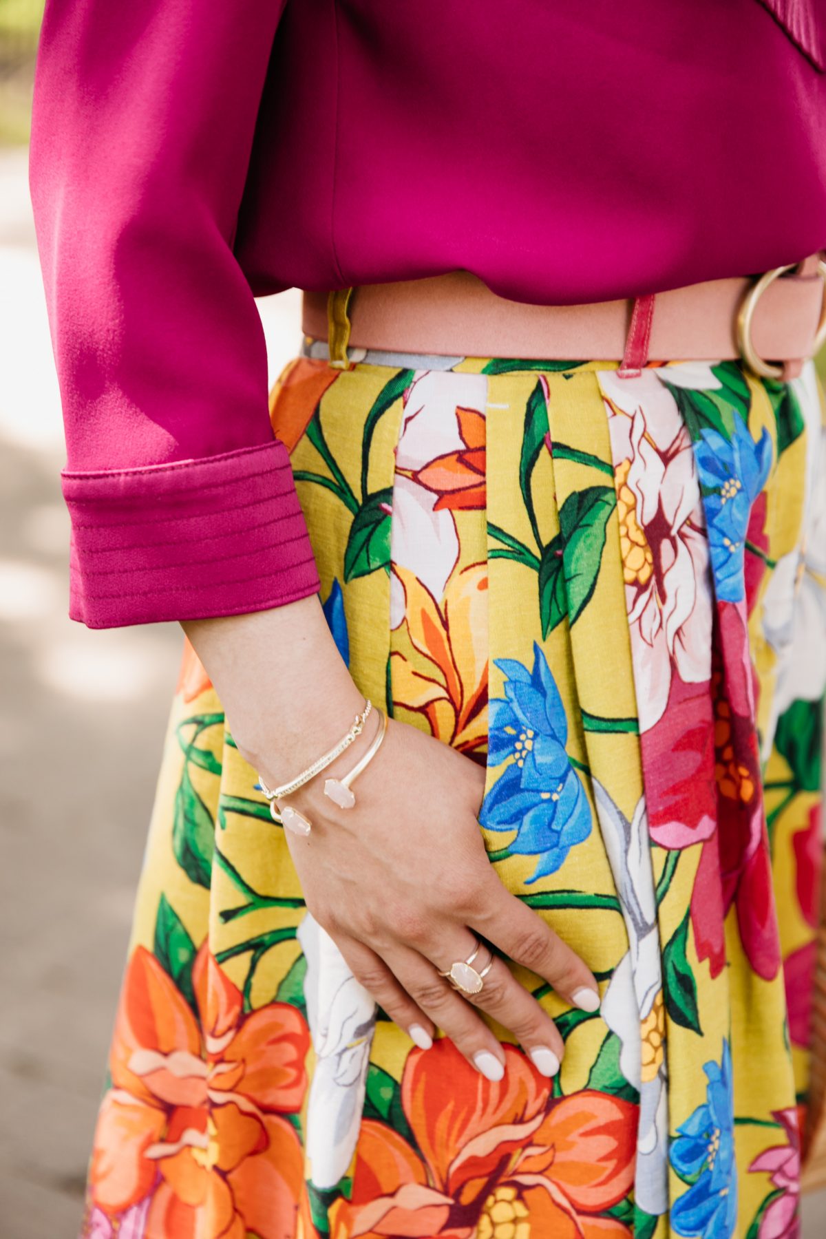 Floral Print Maxi Skirt - A Day In The Lalz