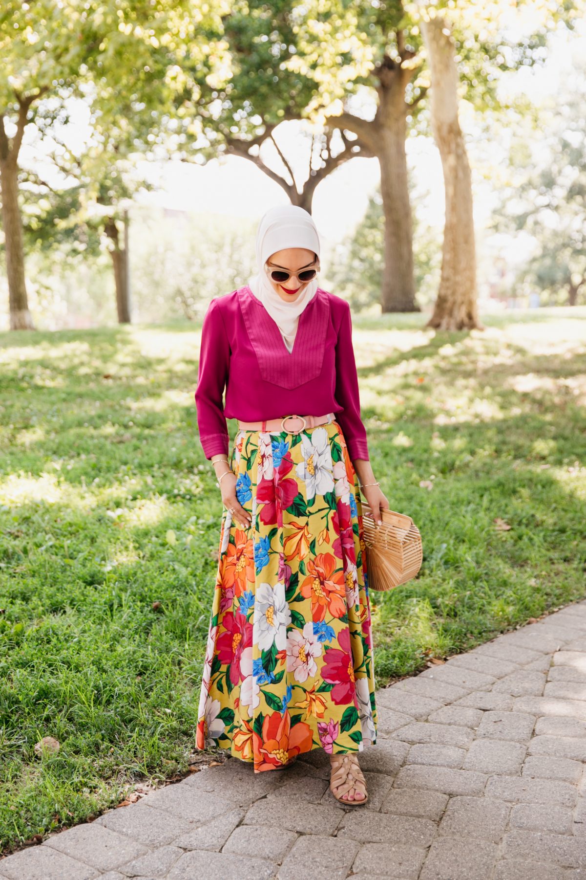 Floral Print Maxi Skirt - A Day In The Lalz
